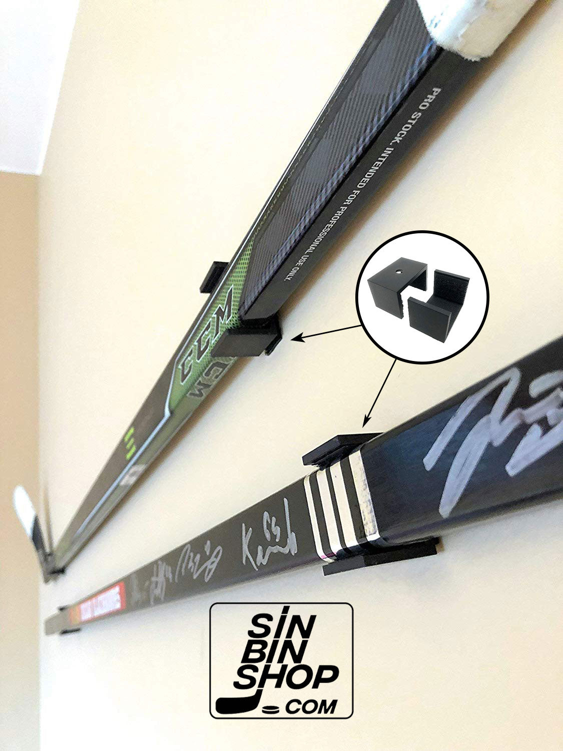 Sin Bin Shop - Hockey Stick Wall Mounts & Puck Displays